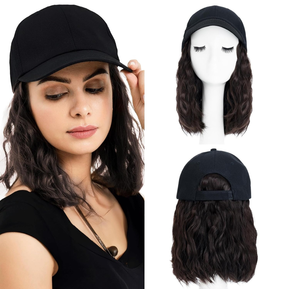 Heat Resistant Synthetic Wavy Wig Extension Baseball Cap – Verniershop