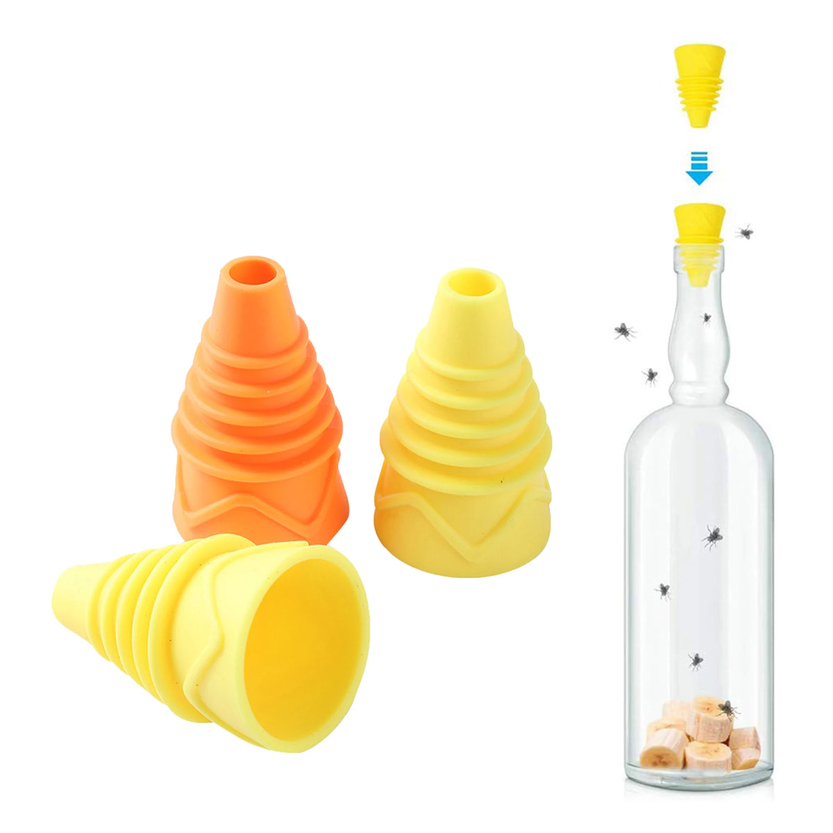 Reusable Silicone Fruit Fly Trap Funnel – Verniershop