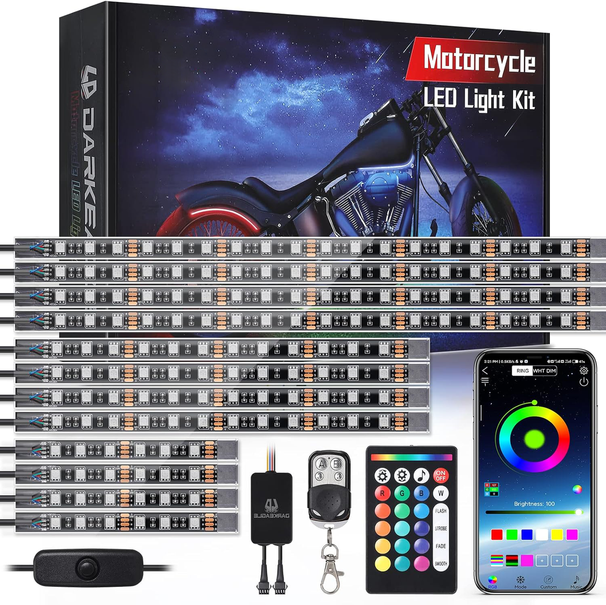 12pcs Motorcycle Led Light Kit With Brake Light Turn Signal – Verniershop