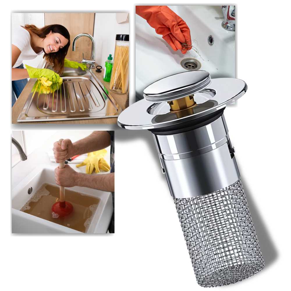 Retractable sink stopper to prevent odors – Verniershop