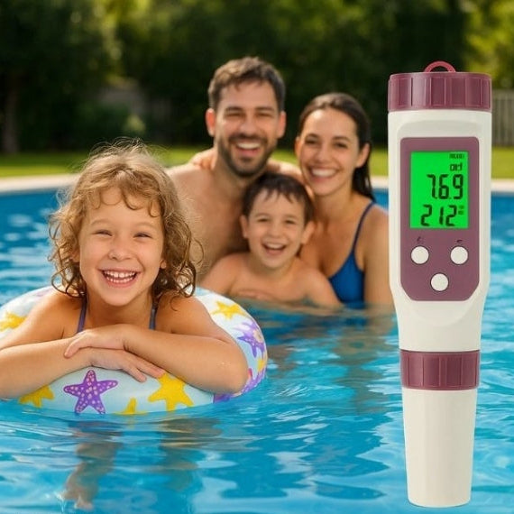 Digital pool tester – pH and chlorine measuring device for easy water ...