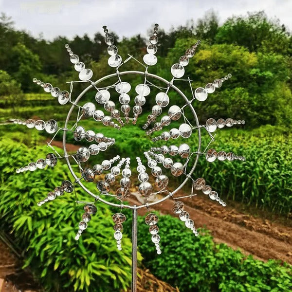 Metal Garden Windmill - Dual Motion Decorative Wind Spinner for Unique ...