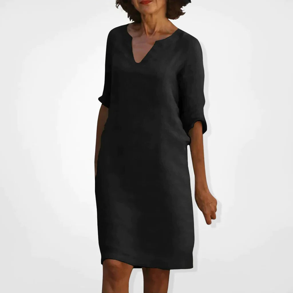 Summer Dress With V-Neck – Vernier Store