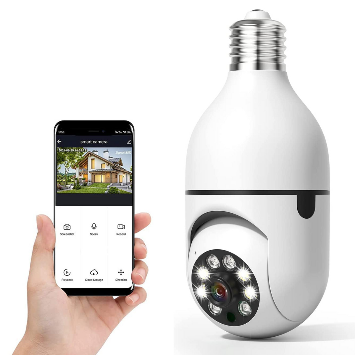 Wireless Indoor / Outdoor Smart HD Light Bulb Security Camera – Verniershop